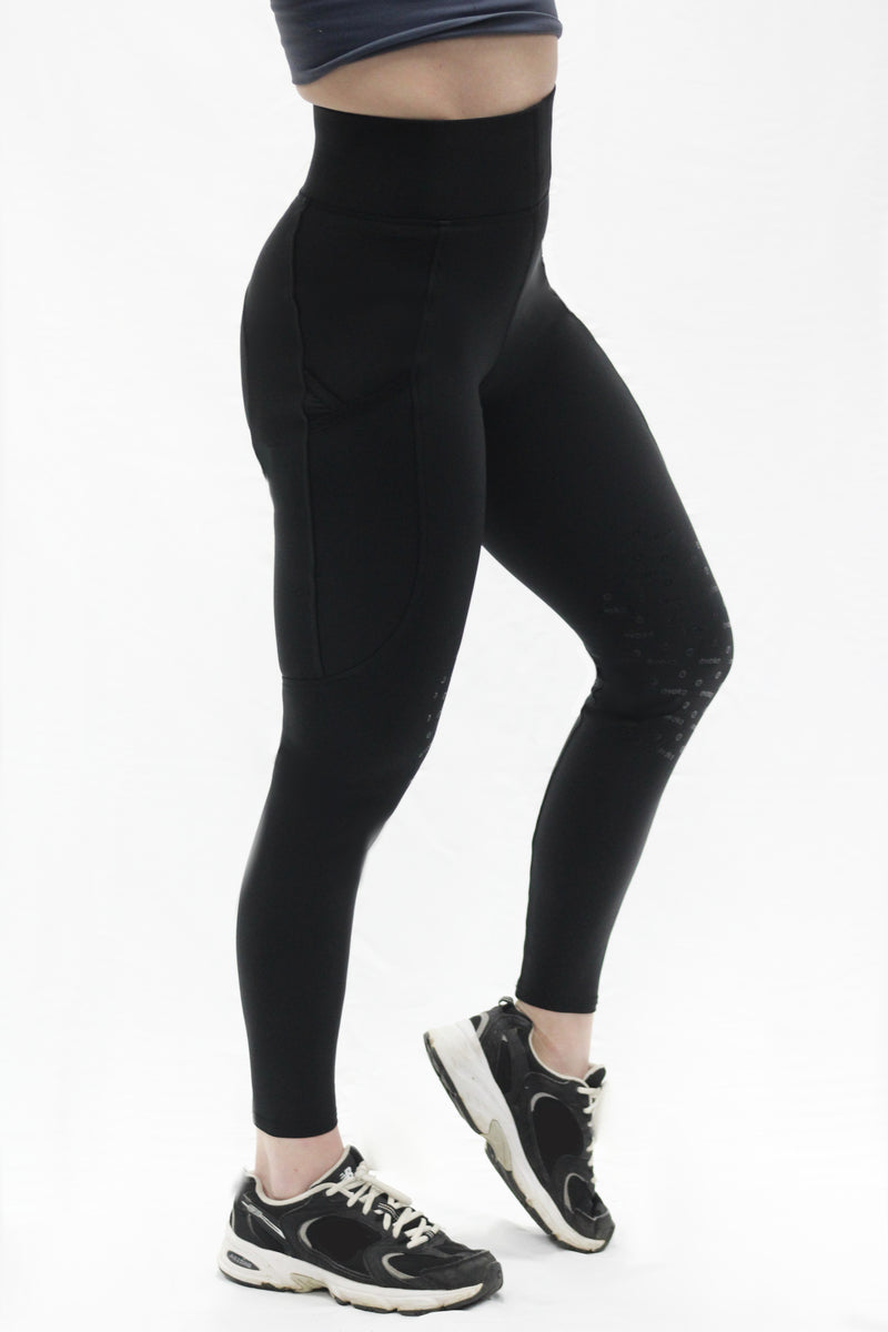 evoke Performance Riding Leggings - Knee Grip - Black – Evoke Country & Equestrian