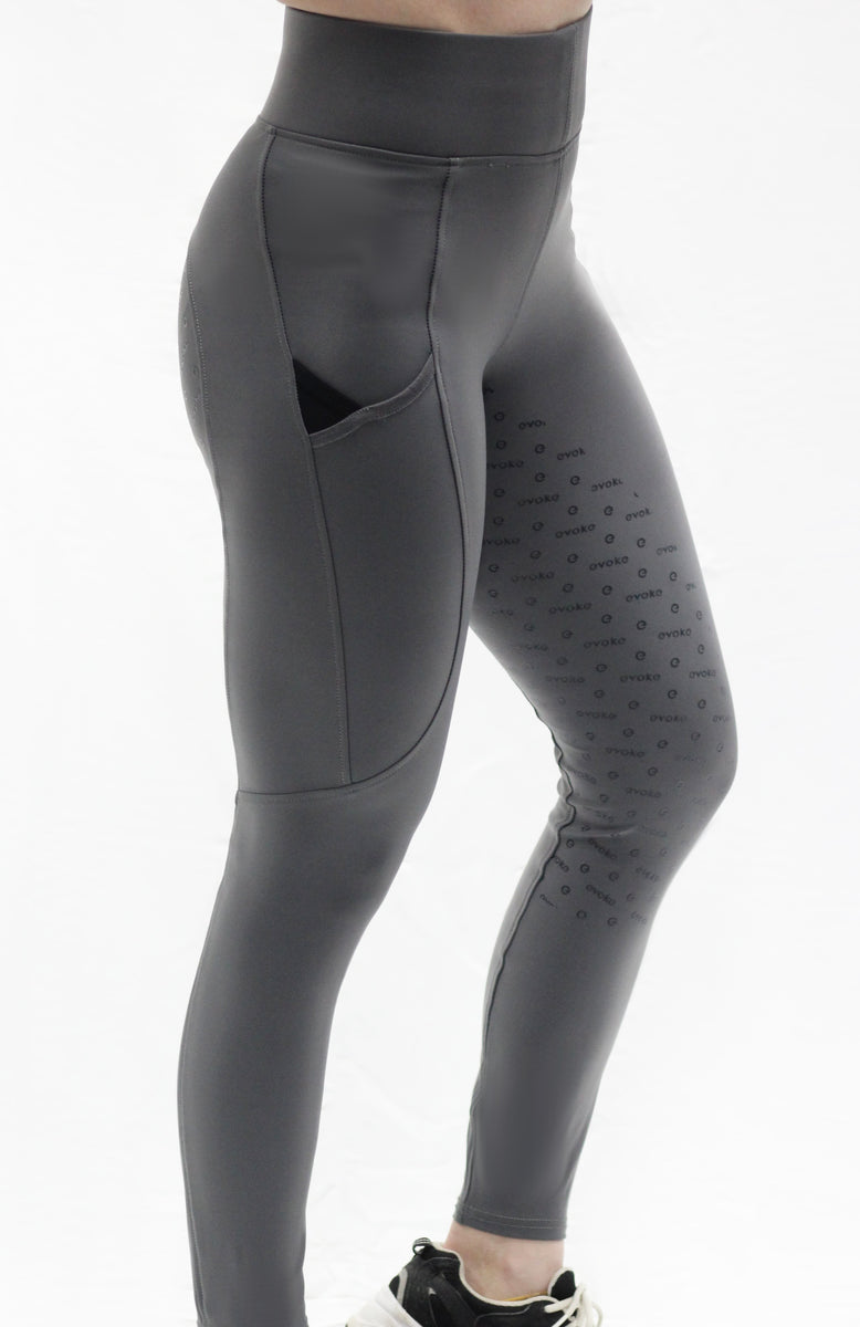 evoke Performance Riding Leggings - Full Seat - Gunmetal – Evoke Country & Equestrian