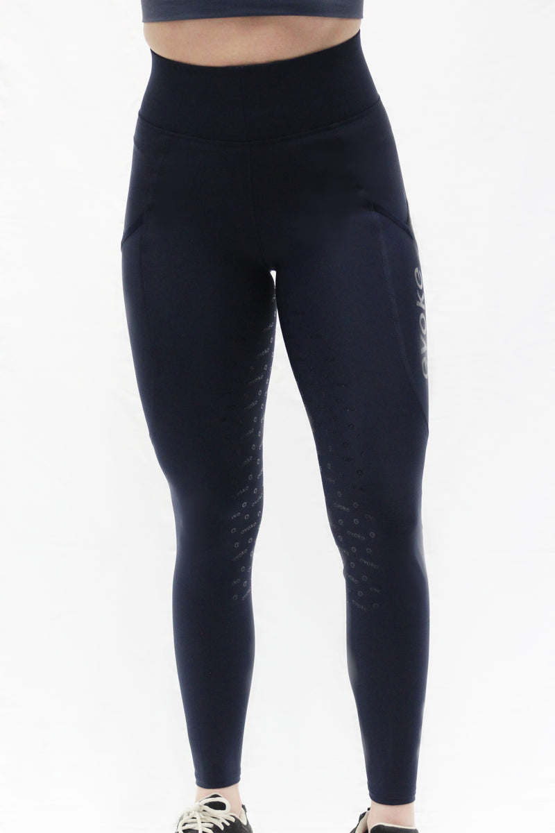 evoke Performance Riding Leggings - Full Seat - Navy – Evoke Country & Equestrian