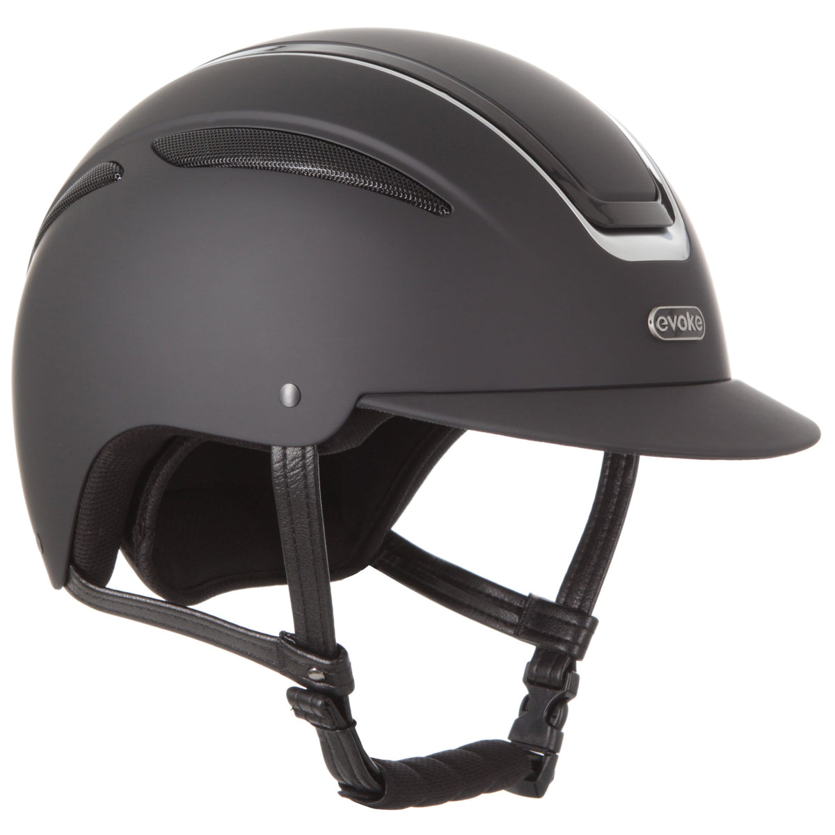 Callisto Classic Peak Helmet In Black Silver – Evoke Country & Equestrian