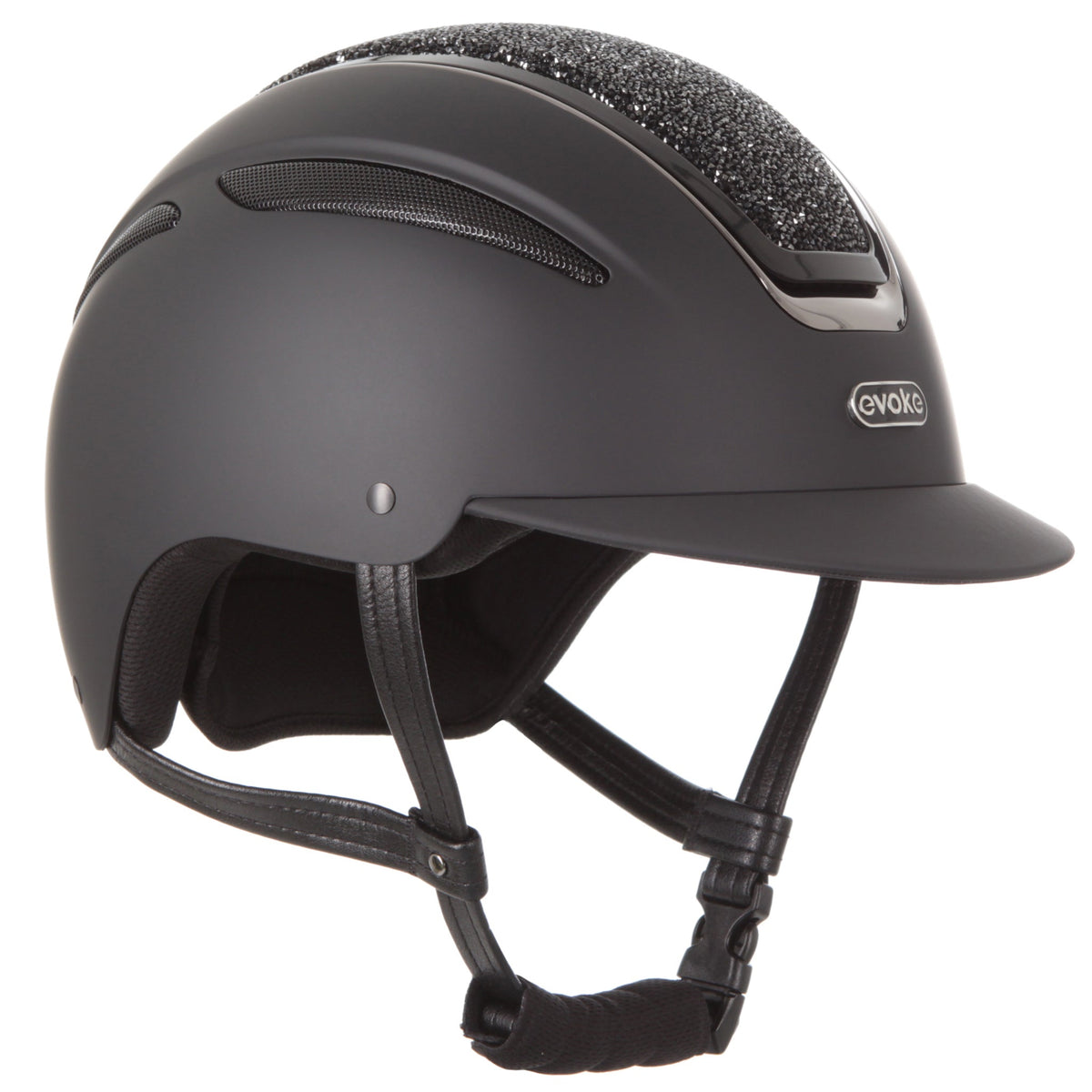 Callisto Classic Peak Helmet In Black Crystal – Evoke Country & Equestrian