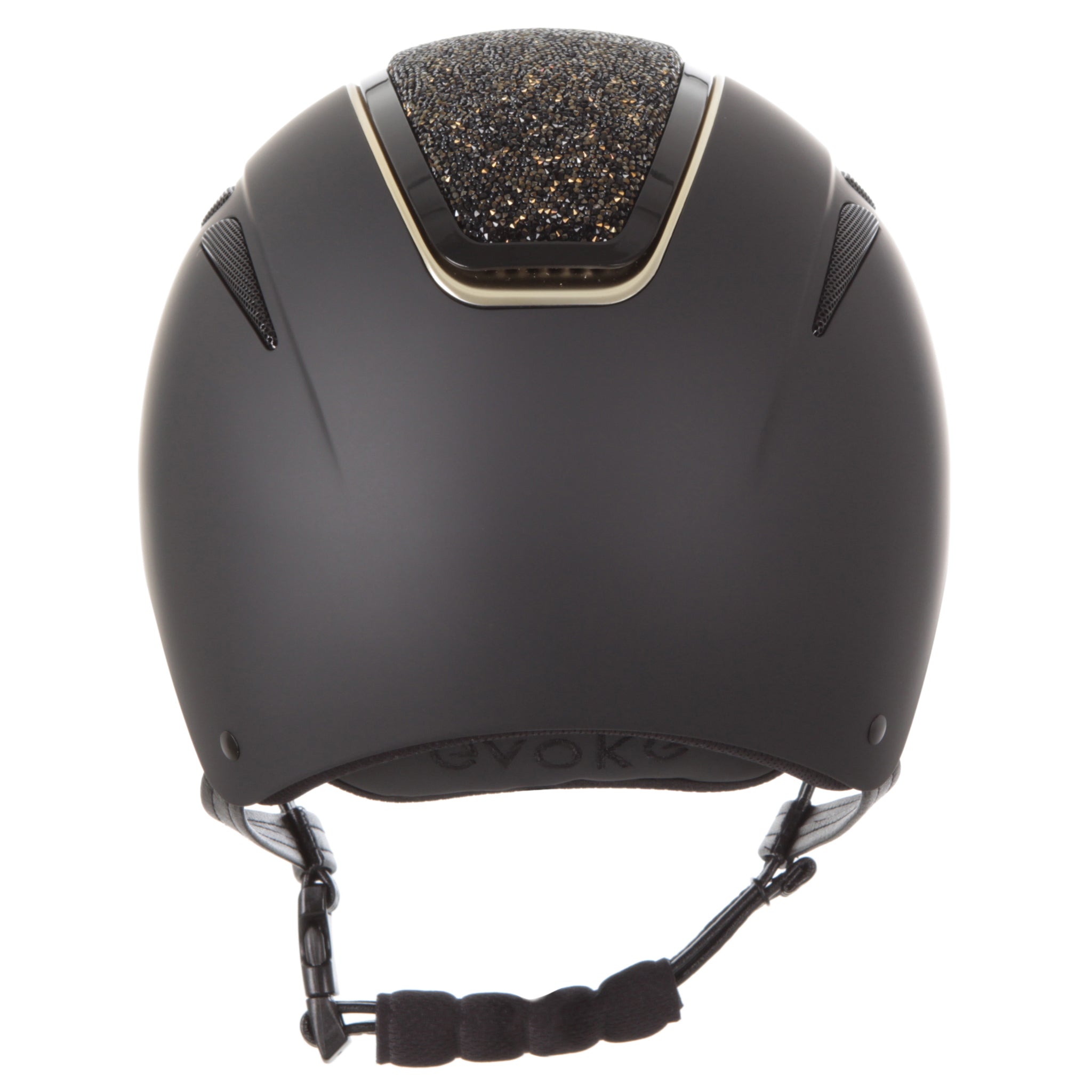 Callisto Classic Peak Helmet In Black Gold Crystal – Evoke Country ...