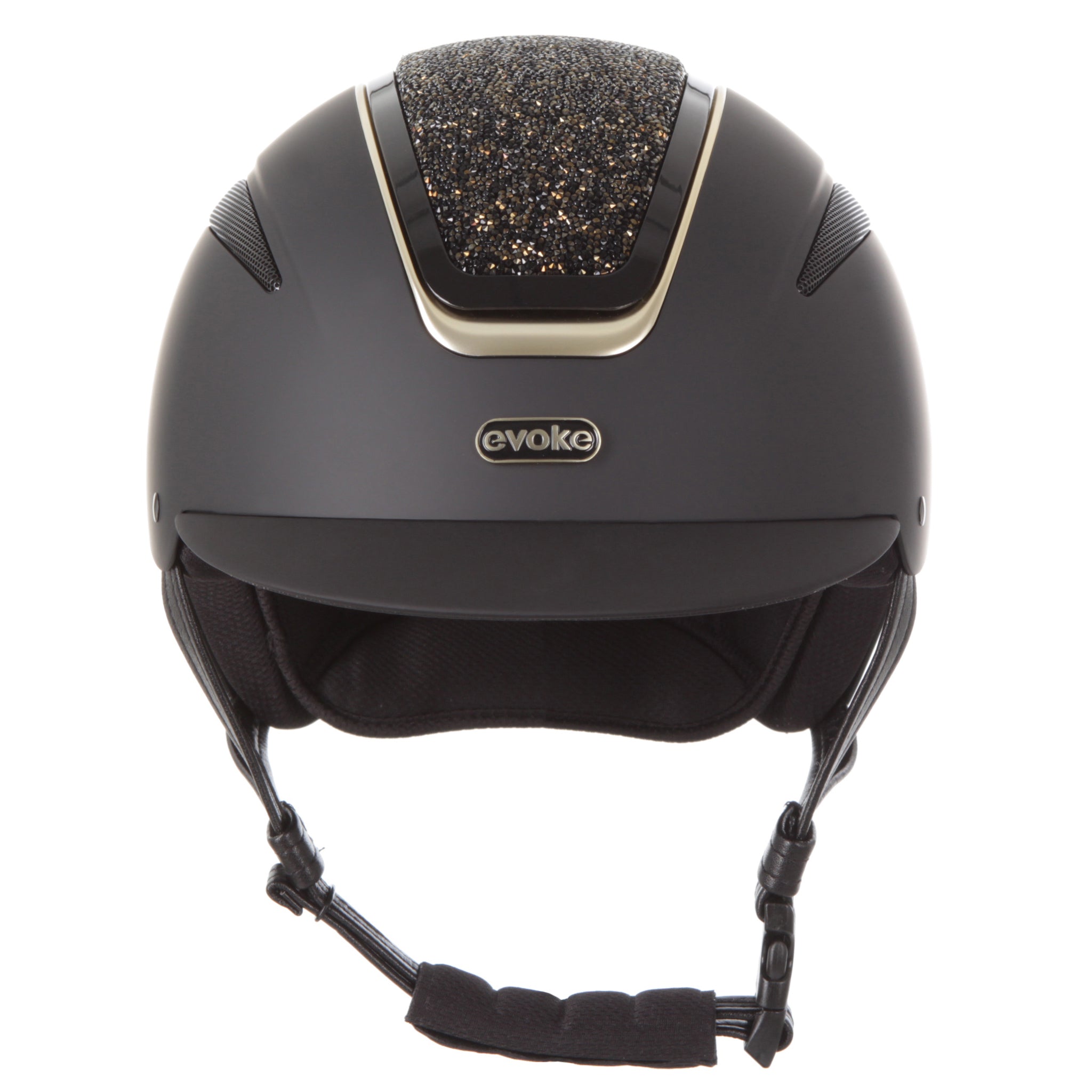 Callisto Classic Peak Helmet In Black Gold Crystal – Evoke Country ...