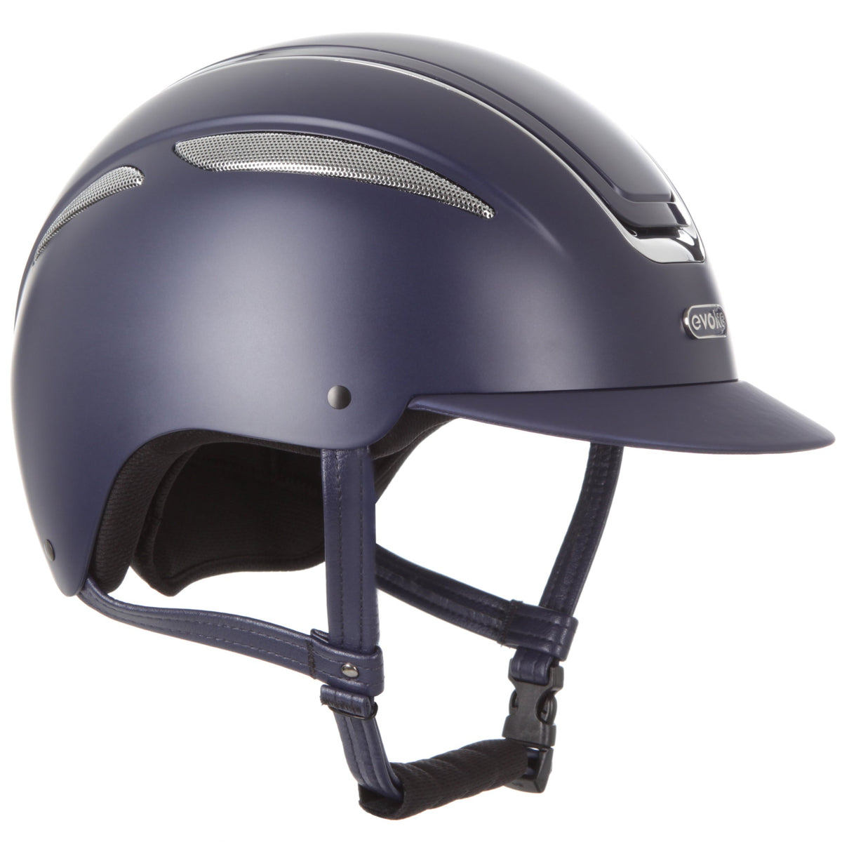 Callisto Classic Peak Helmet In Navy Chrome – Evoke Country & Equestrian