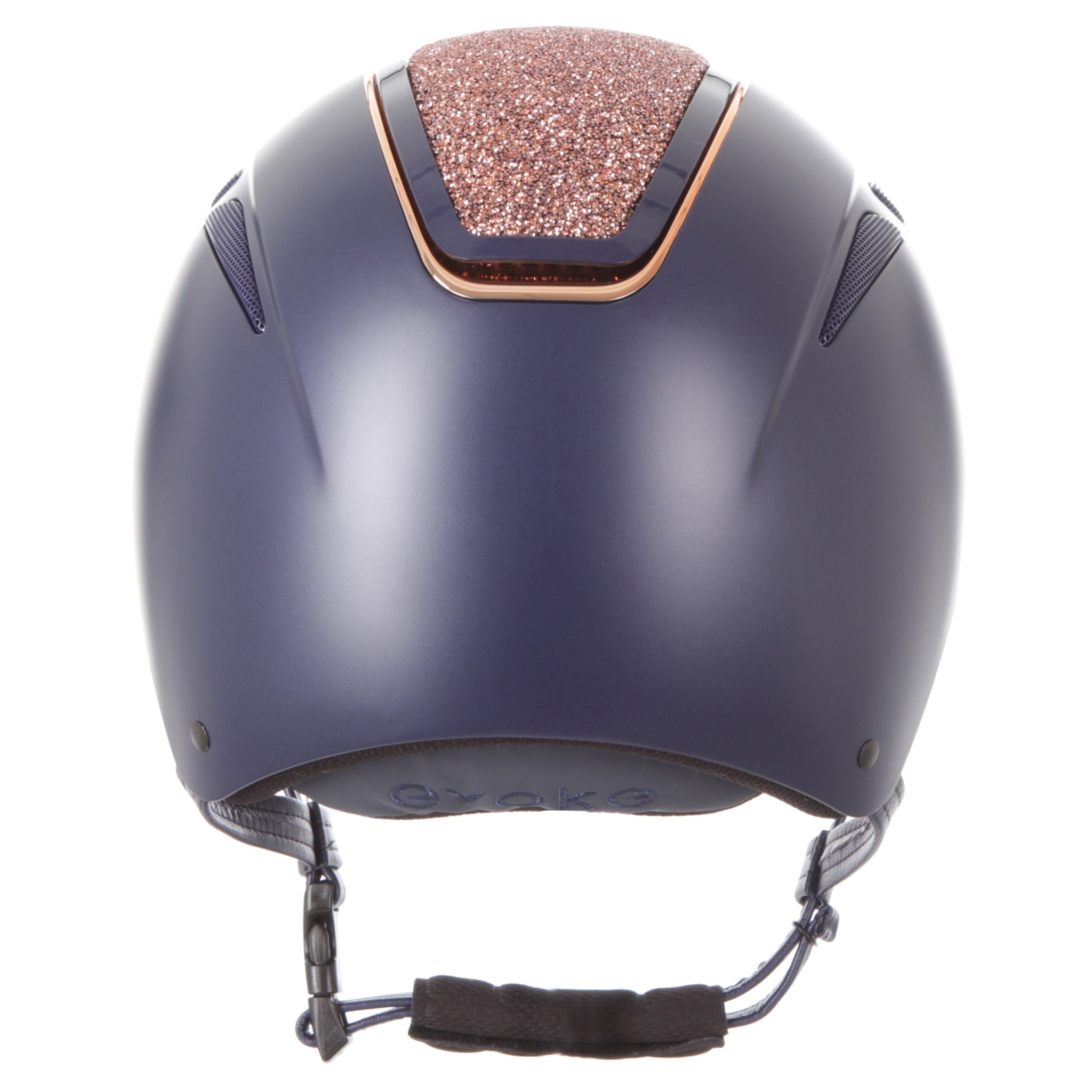 Callisto Classic Peak Helmet In Navy Rose Gold Crystal – Evoke Country ...
