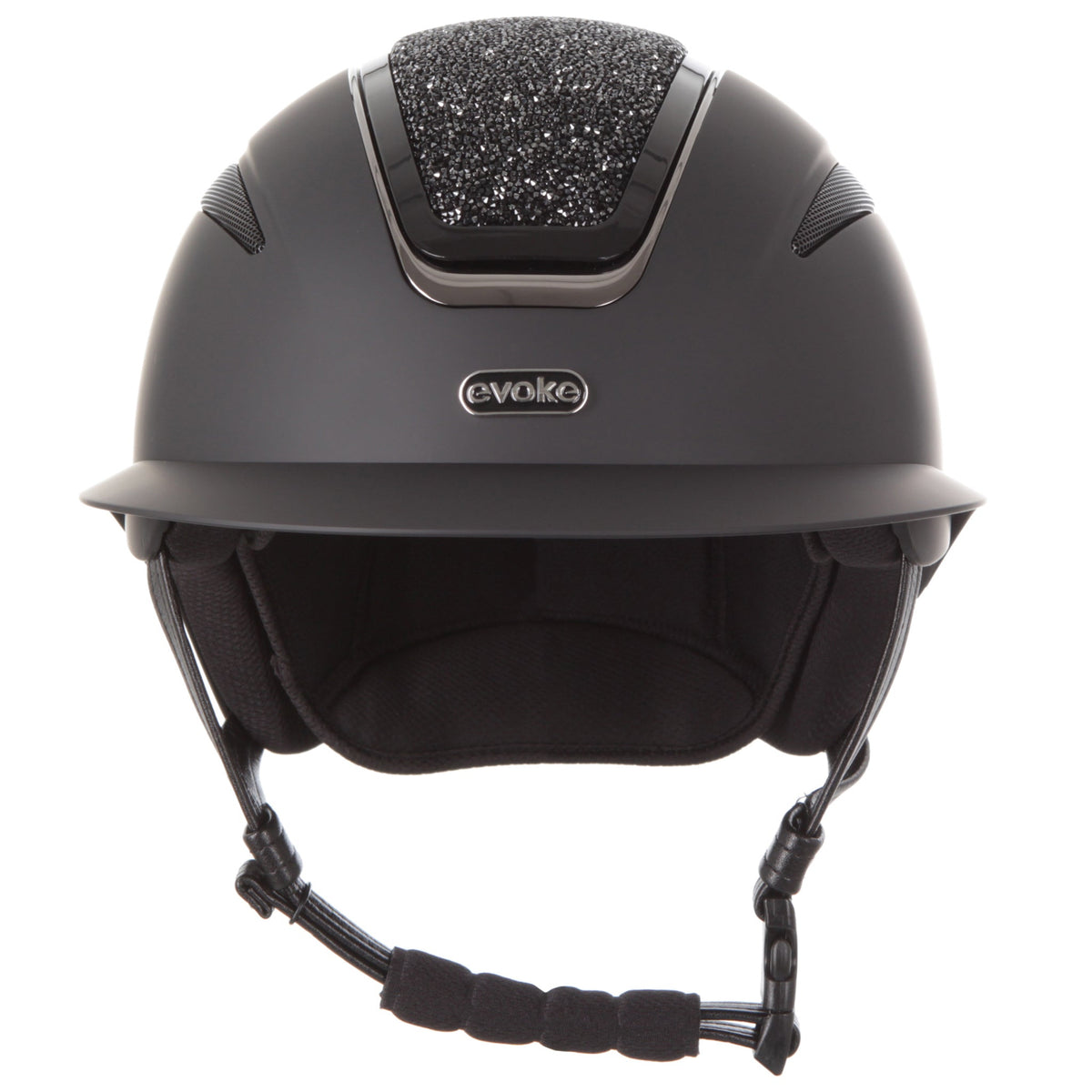 Callisto Wide Peak Helmet In Black Crystal – Evoke Country & Equestrian